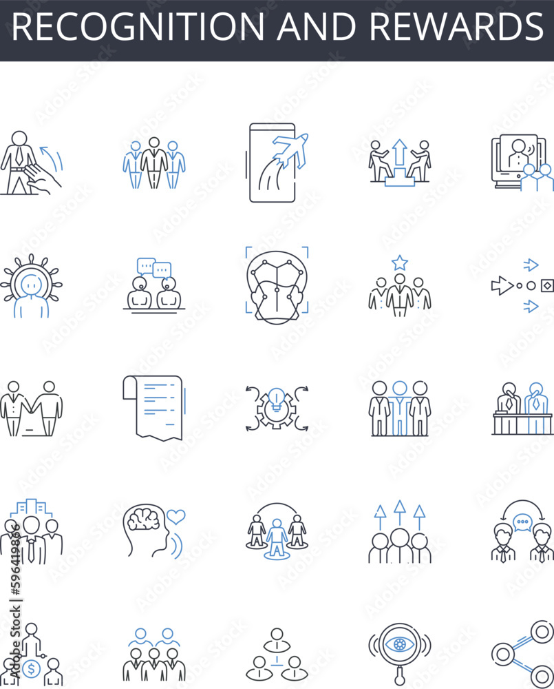 Recognition and rewards line icons collection. Appreciation ... Recognition and rewards line icons collection. Appreciation ...