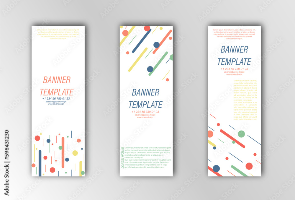 Abstract vector banner template. Illustration for the design of banners ...