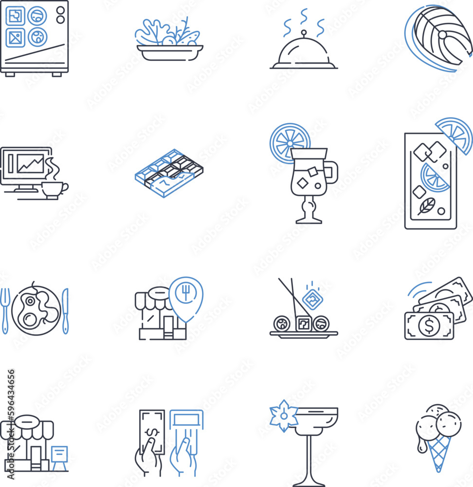 Staff supervision line icons collection. Leadership, Accountability ...
