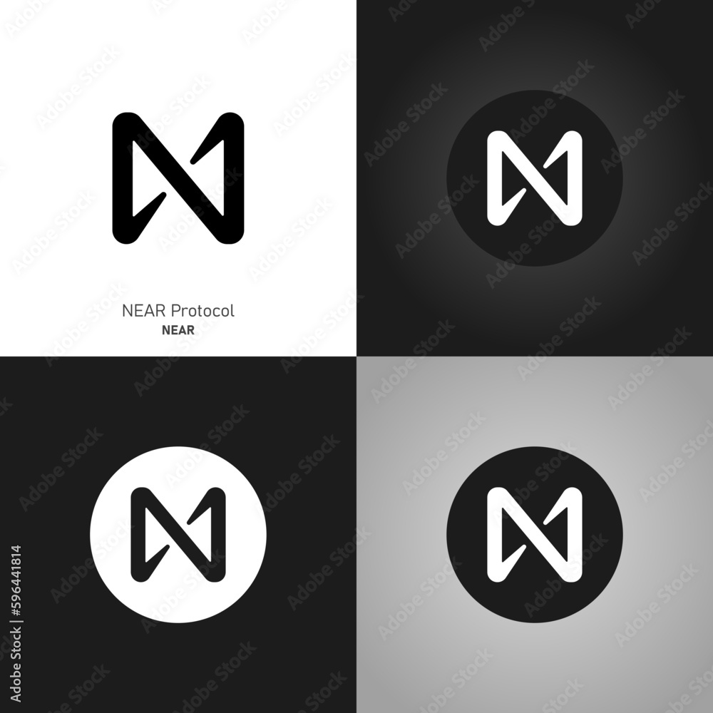 NEAR Protocol token new symbol of the DeFi project. Cryptocurrency logo ...