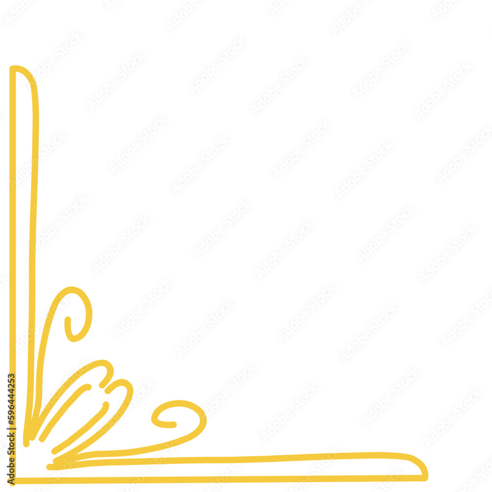 Gold Corner Borders Stock Vector | Adobe Stock