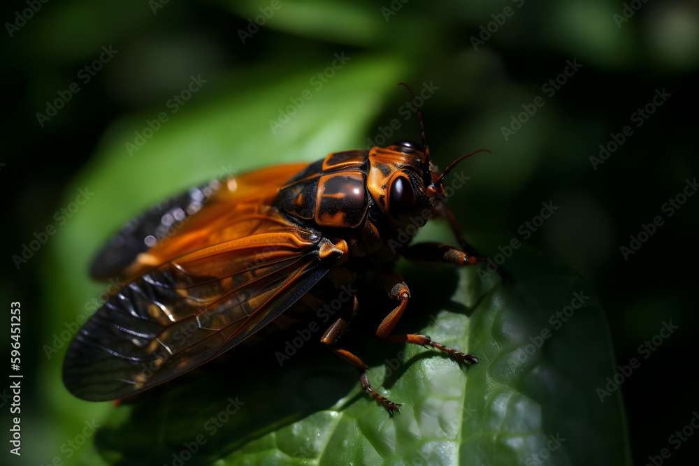 The sound of cicadas buzzing in the trees and the distant hum of ...