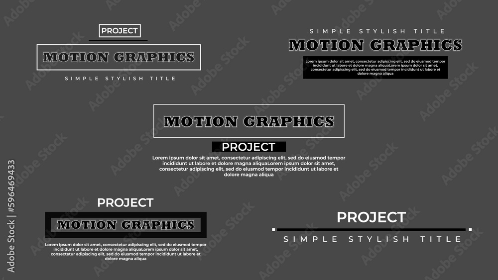 Black and White Stylish Title Stock Template | Adobe Stock