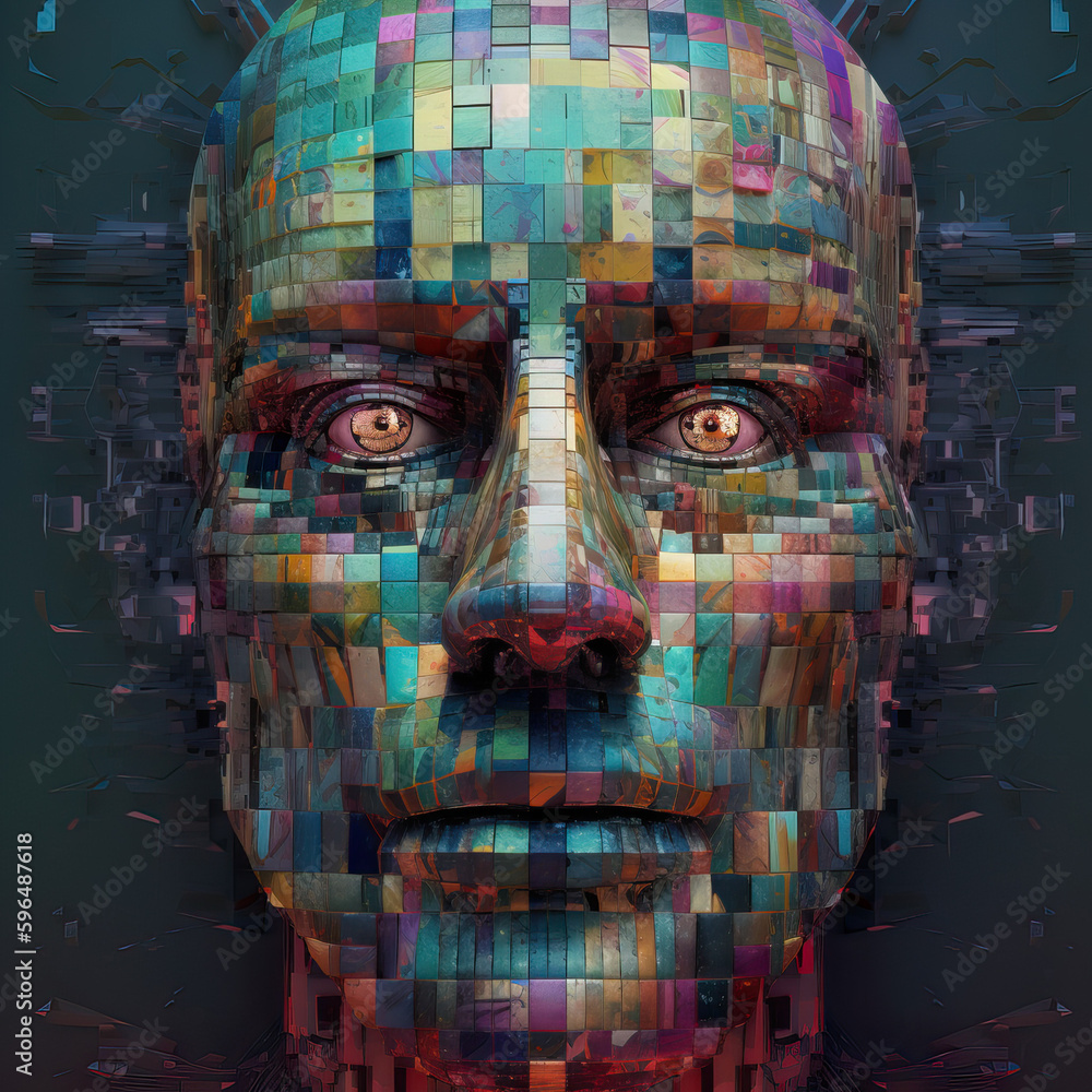 Art: Futuristic Digital Portraits with Fragmented Figuration and ...