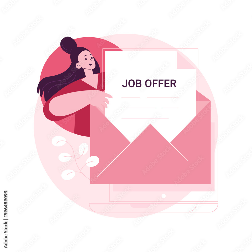 Stockvector Job offer abstract concept vector illustration. Job offer ...