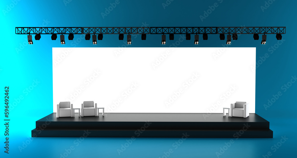 Empty stage design for mockup and corporate identity, display. Platform ...