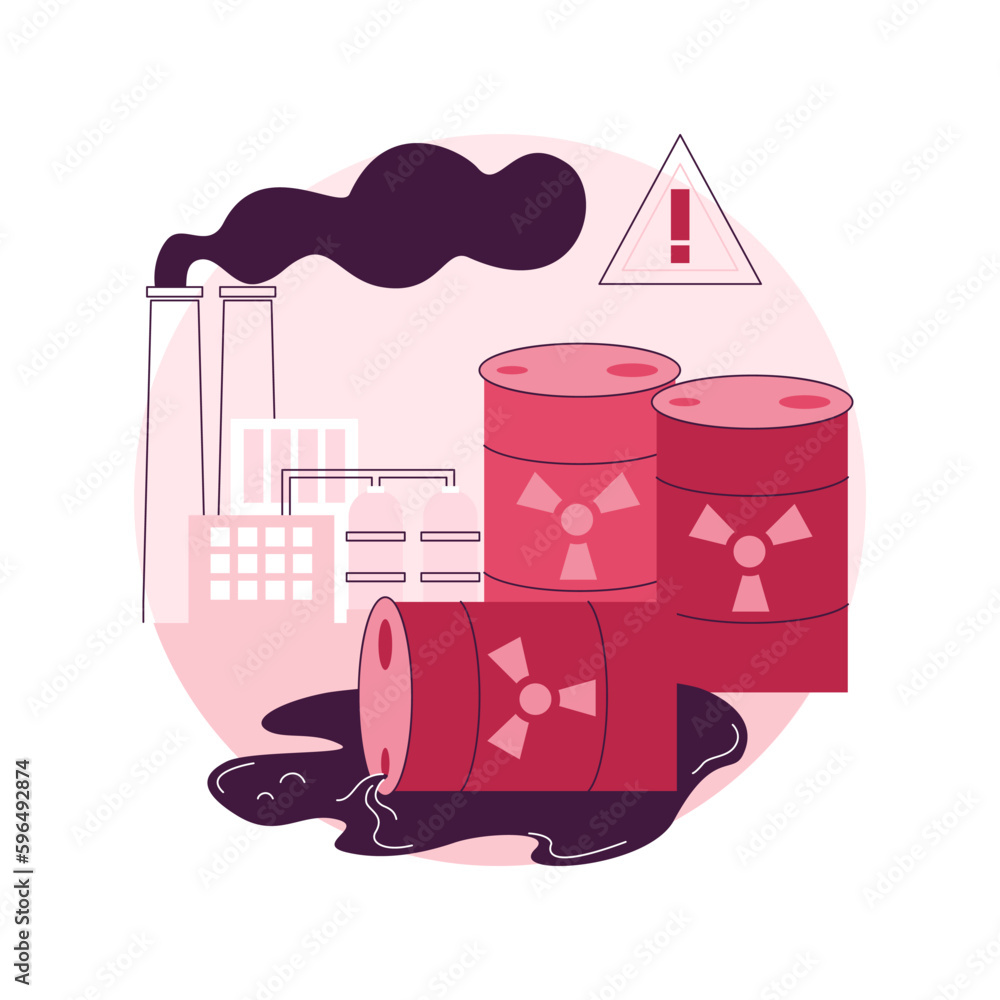 Radioactive pollution abstract concept vector illustration. Radioactive ...