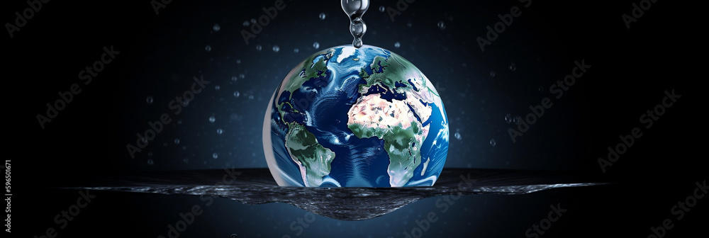 Save Water, Save Earth, Water drop with earth for World Water Day ...