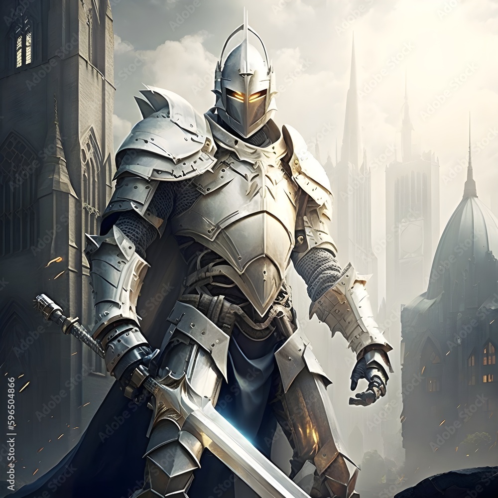 character full body paladin knight medival knight templar knight white ...