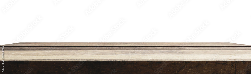 empty wooden table for various uses with transparent PNG background ...