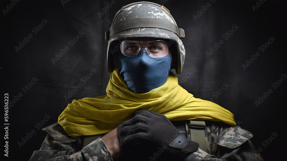 Defender of Ukraine: A Brave Soldier Standing Proudly with the ...