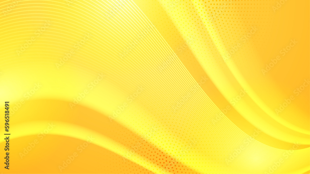 Abstract yellow geometric shapes light silver technology background ...