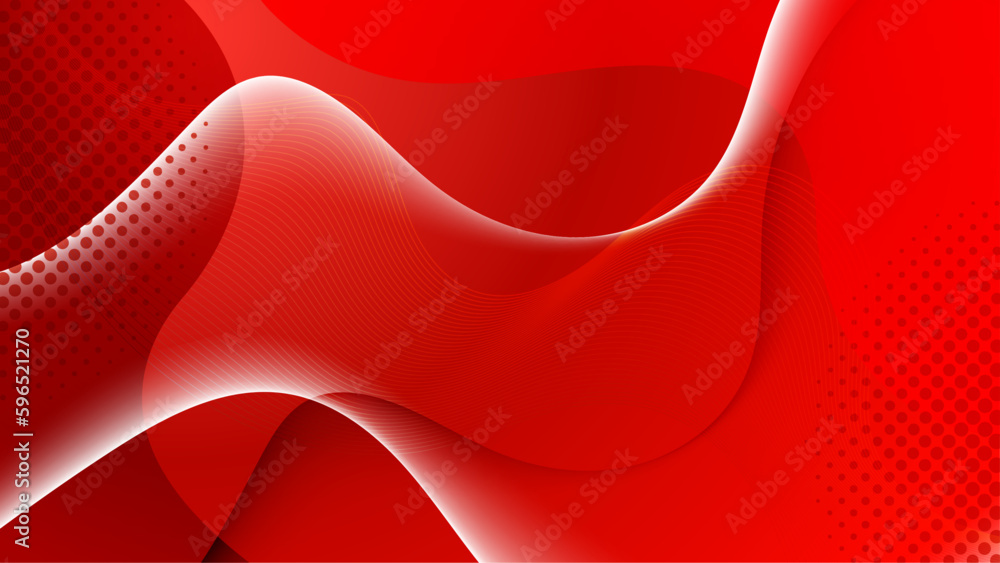 Abstract Red geometric background. Modern background design. Liquid ...