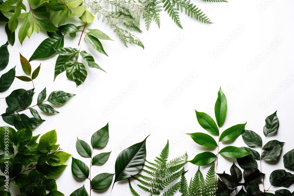 Free photos of green plant leaf frame background Stock Illustration ...