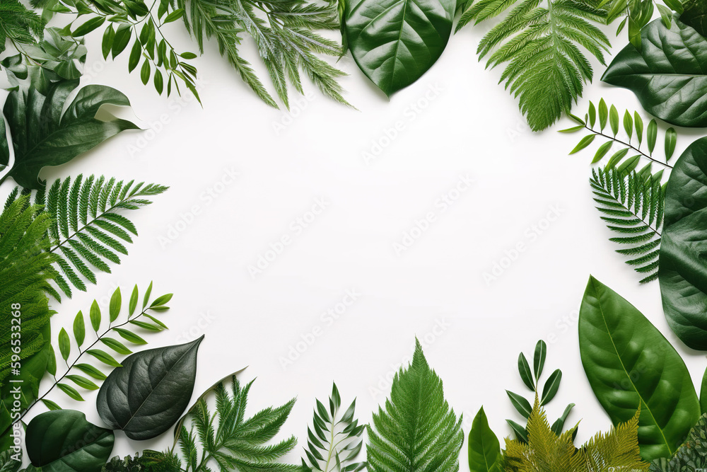 Free photos of green plant leaf frame background Stock Illustration ...