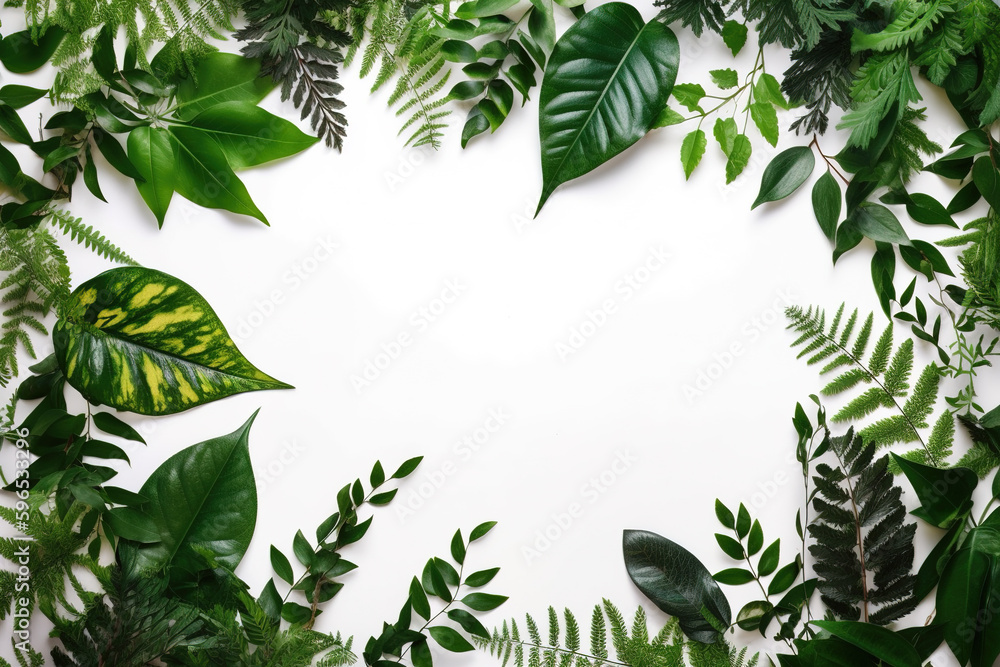 Free photos of green plant leaf frame background Stock Illustration ...
