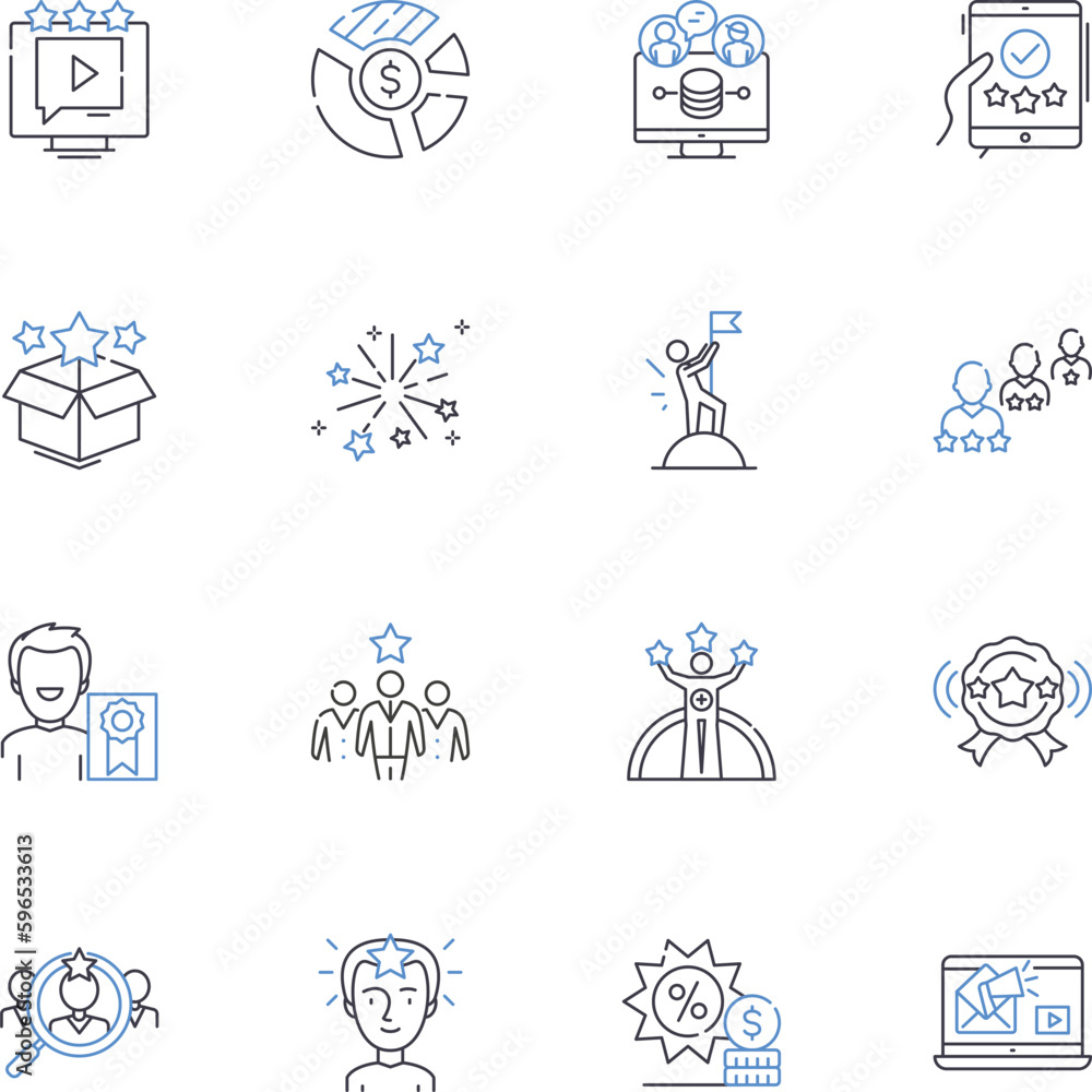 Return line icons collection. Reappear, Repeat, Resurface, Regress ...