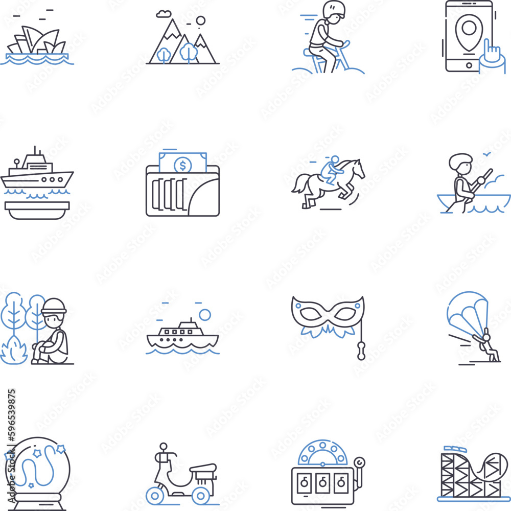 Moving line icons collection. Relocation, Transition, Packers, Trucking ...