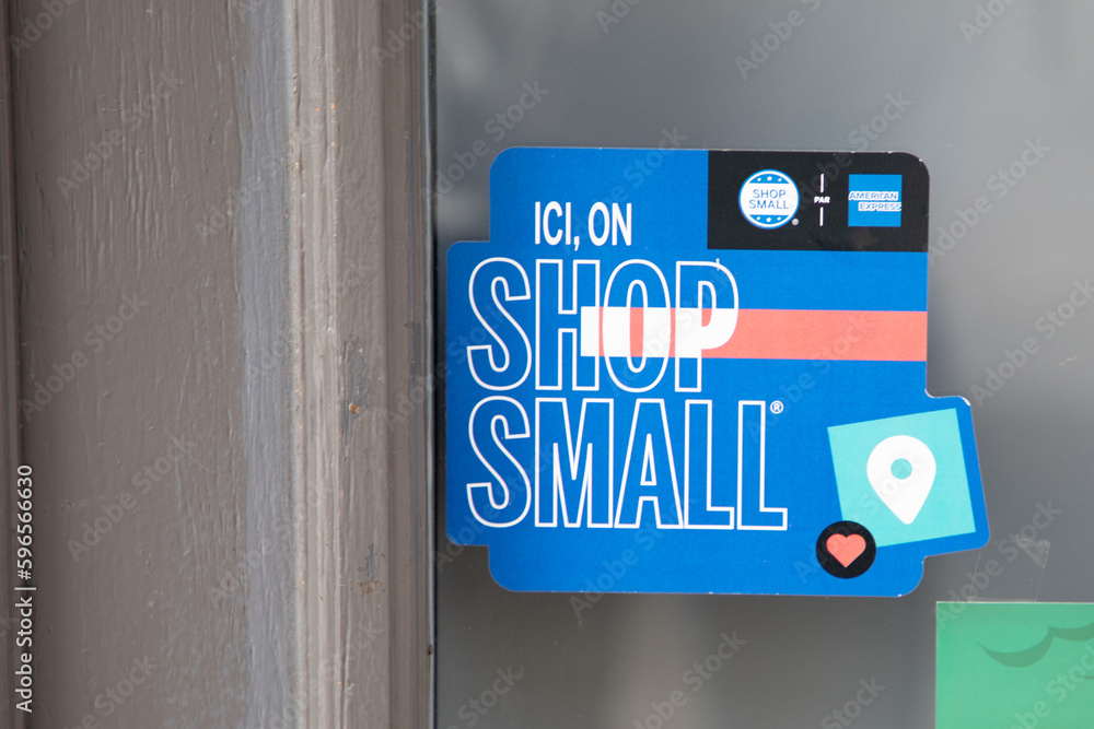 american express store small logo brand and sign text on windows door ...