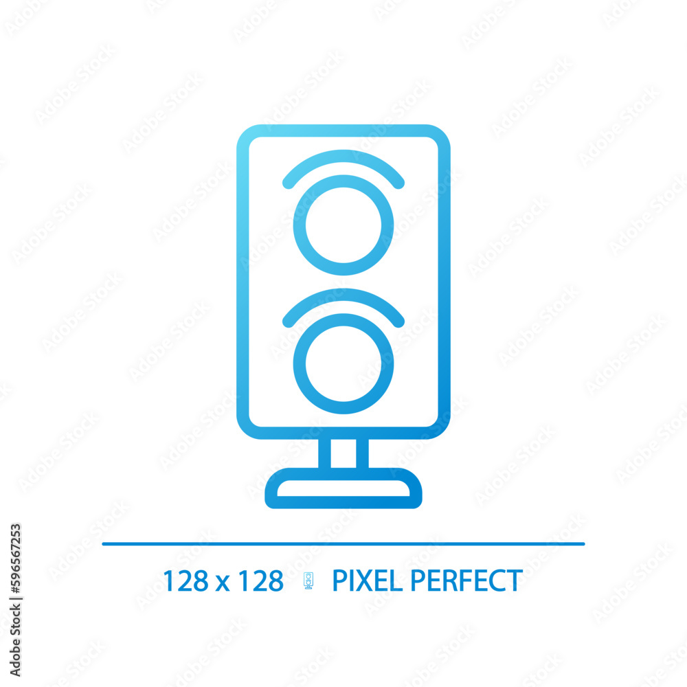 Railway Signalling Pixel Perfect Gradient Linear Vector Icon Traffic
