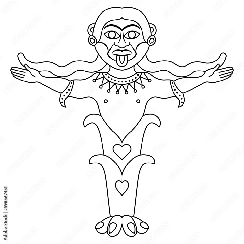 Vetor de Fornax. Ancient Roman goddess of oven, furnace and baking ...