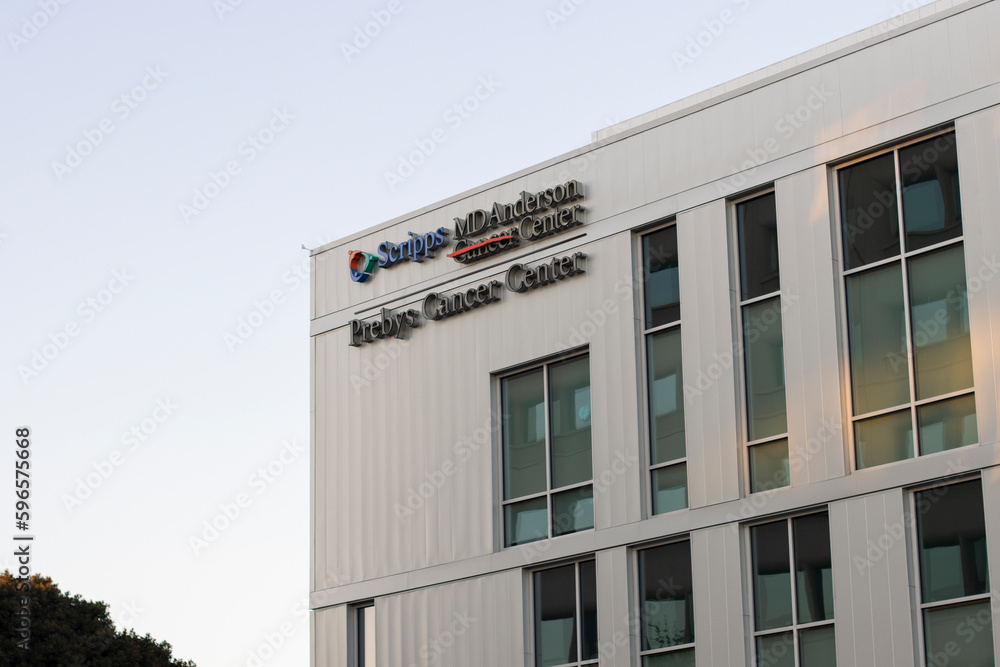 Stockfoto San Diego, CA, USA - May 14, 2022: Scripps MD Anderson Cancer ...