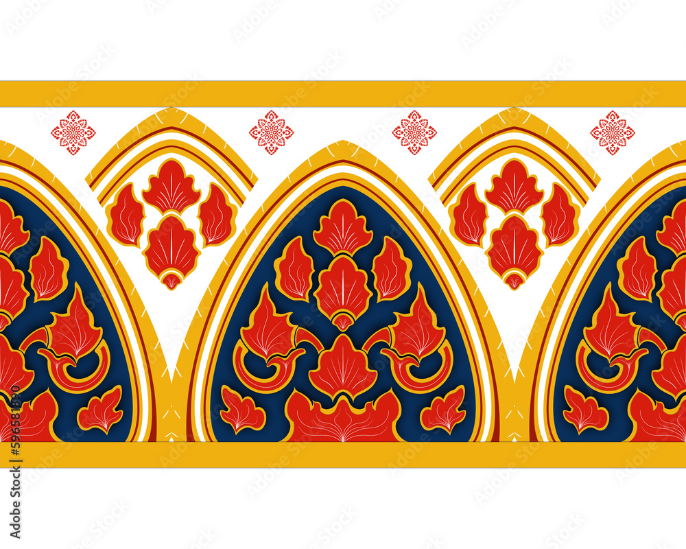 Thai Textile PNG, Authentic Thai Fabric Patterns for Digital Use, Thai ...