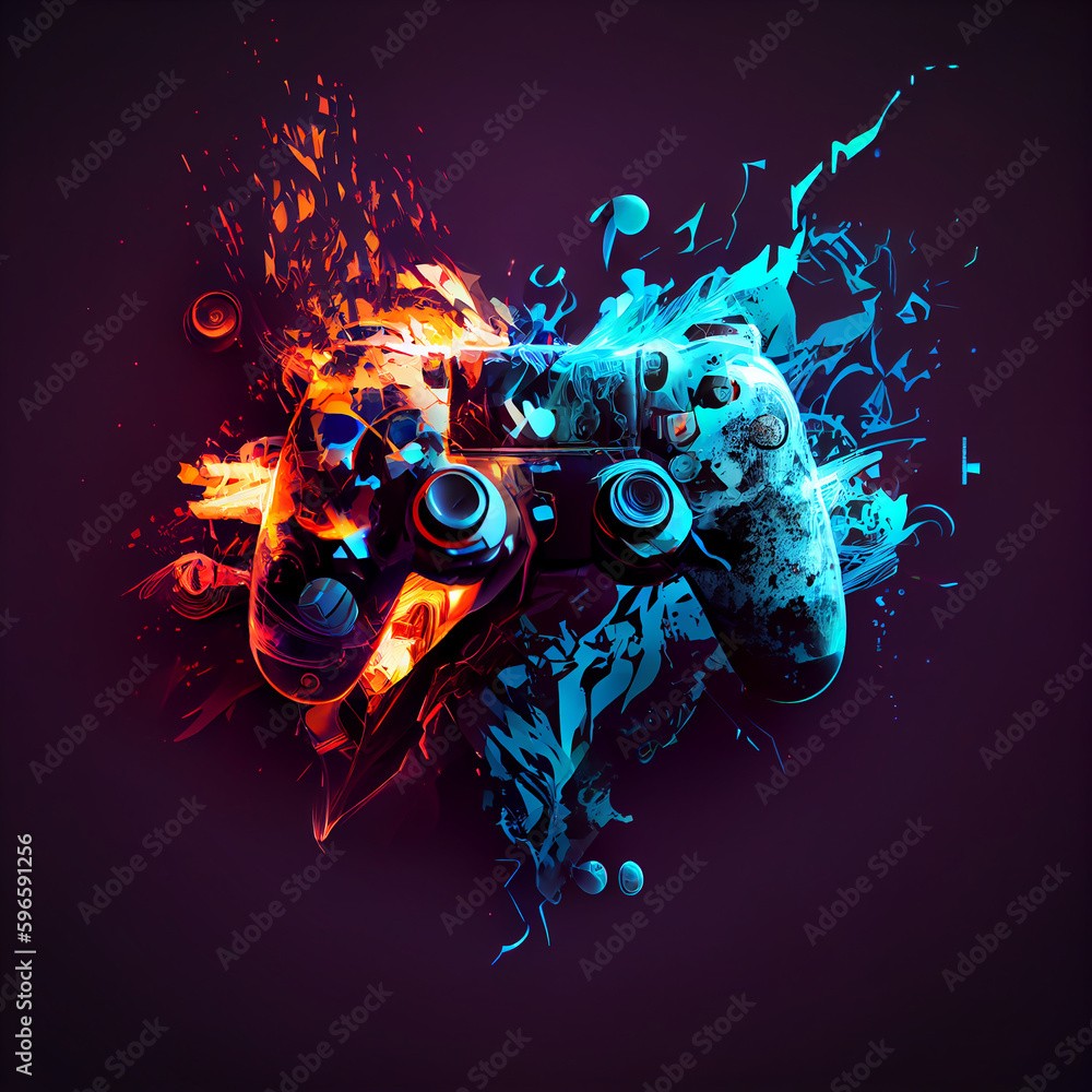 Abstract gaming joystick background, Stock Illustration | Adobe Stock