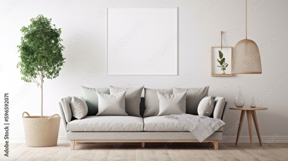 Contemporary Interior Design Background. Modern Living Room. Generative ...