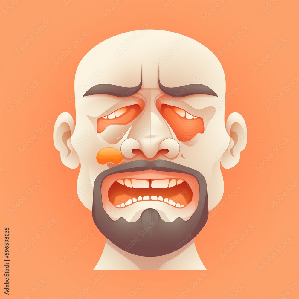 Cartoon maxilla with sinuses Stock Illustration | Adobe Stock