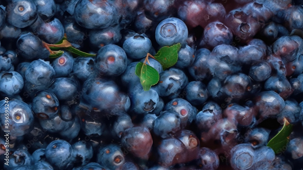 Seamless wallpaper background of blueberry. Photorealistic texture tile ...