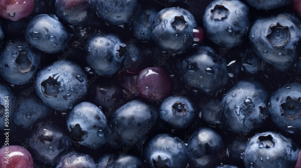 Seamless wallpaper background of blueberry. Photorealistic texture tile ...