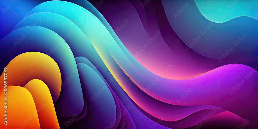 Abstract colorful curvy background wallpaper design (Generative AI ...
