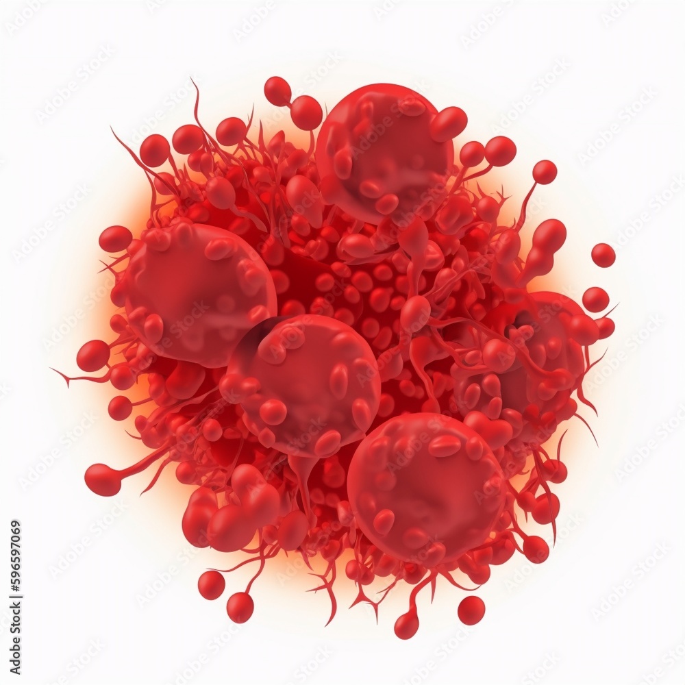 Cartoon lymph node with lymphocytes Stock Illustration | Adobe Stock