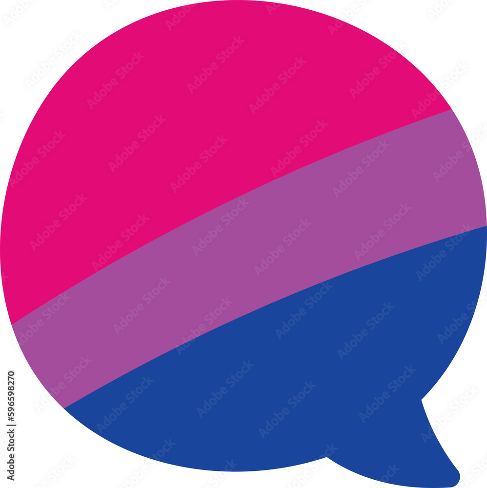 Pink Purple And Blue Colored Speech Bubble Icon As The Colors Of The