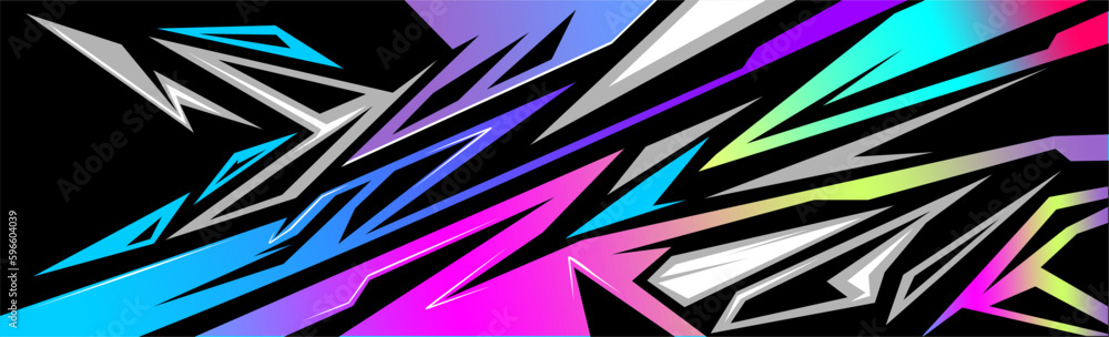 Abstract Car decal design vector. Graphic abstract stripe racing ...