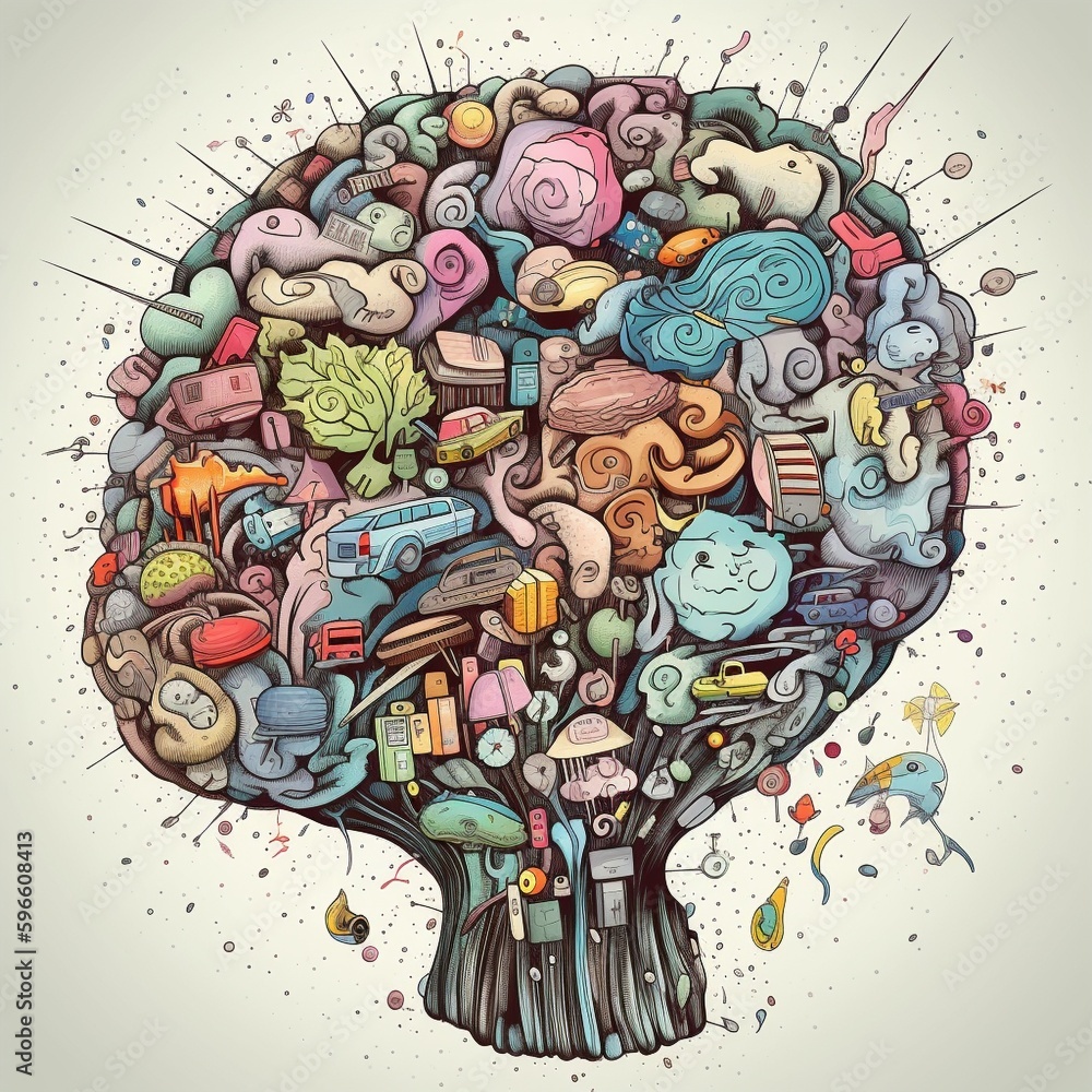 Cartoon cerebrum Stock Illustration | Adobe Stock