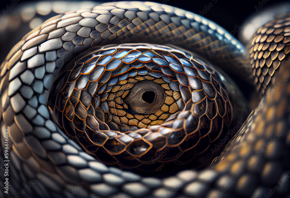 Beautiful abstract illustration of an snake background. Generative AI ...