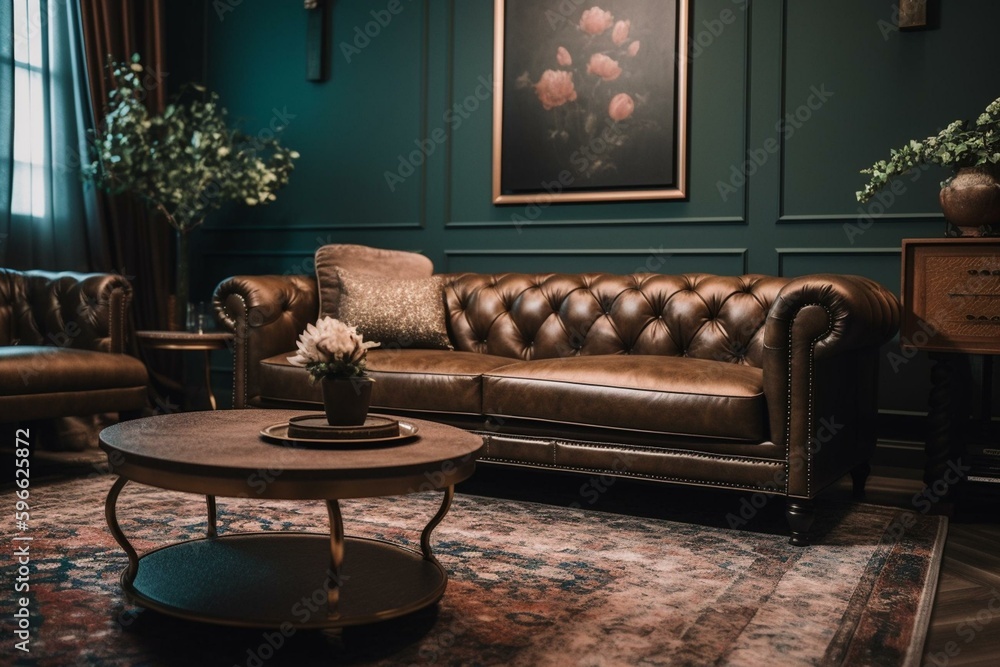 Classic living room decor featuring a chesterfield sofa - a great ...