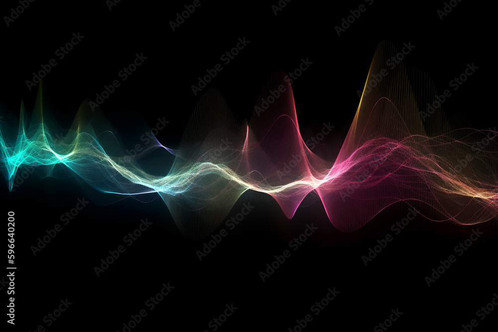 Audio soundwave scope signal as an abstract background depicting a ...