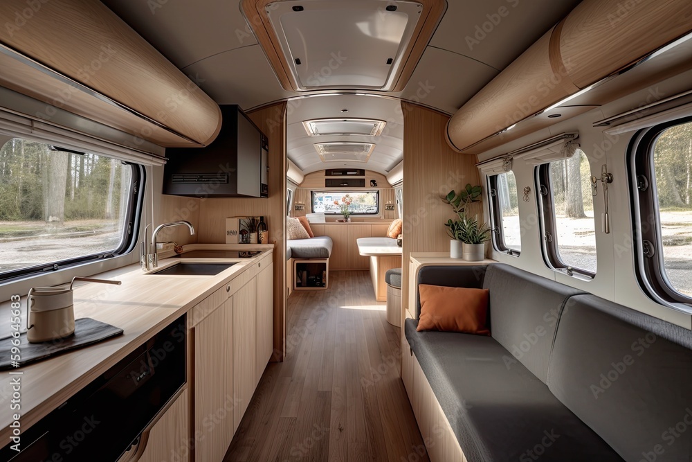 Modern caravans, trailers, and campers feature stylish and functional ...