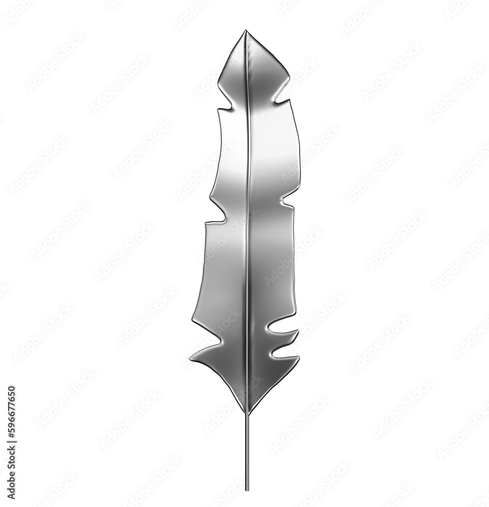 Stunning Silver Leaf On Transparent Background - Perfect For Nature And ...