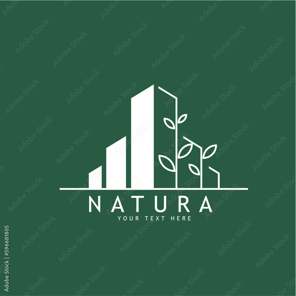 Nature eco-friendly sustainable business company logo designs Stock ...