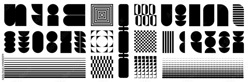 Brutalist abstract geometric shapes and backgrounds. Brutal ...