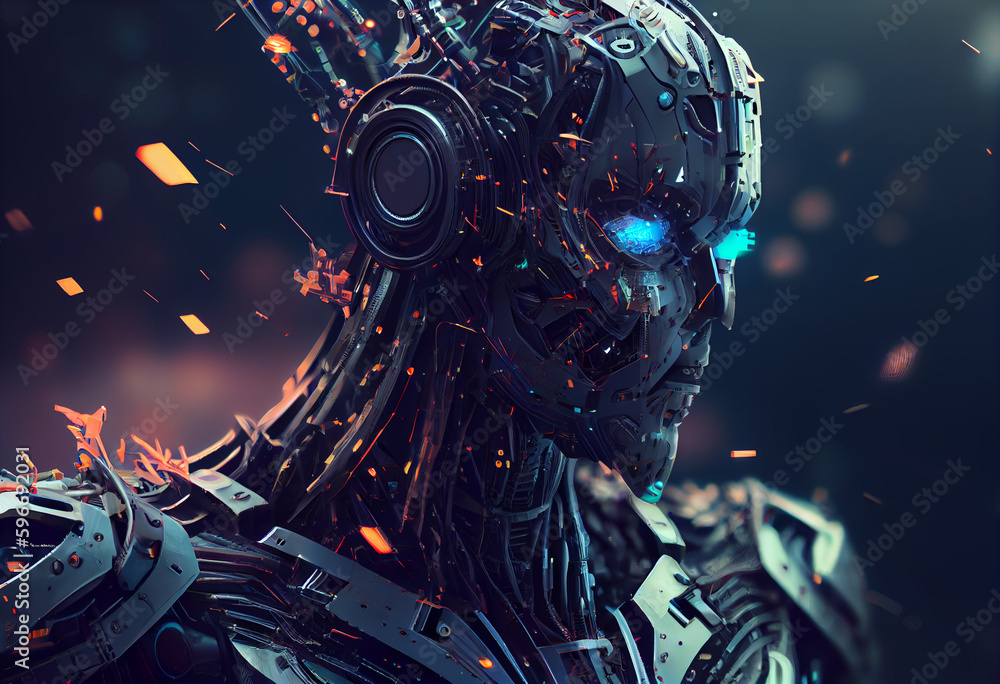 Artificial Intelligence, Robot, Future, Technological 3d Rendering ...