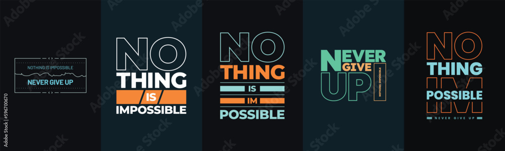 Vetor de Never give up motivational typography t shirt design Bundle ...