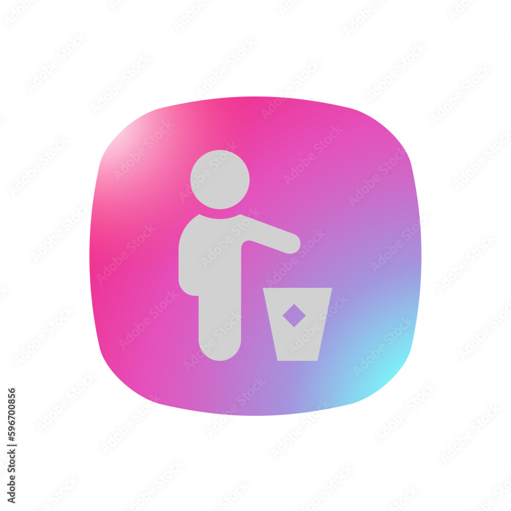 Trash - Pictogram (icon) Stock Vector | Adobe Stock