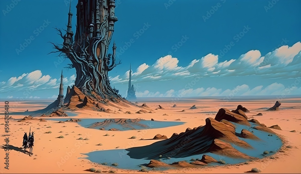 animation background painting a vast ash desert wasteland sharp ...