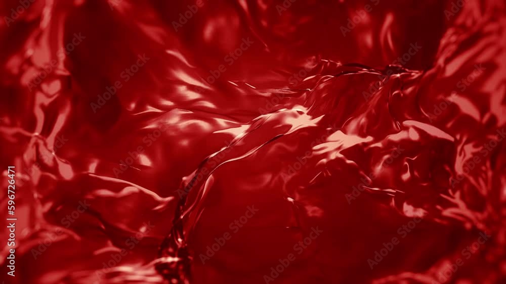 Red Blood Or Wine Streaming Patterns Texture Loop/ 4k animation of an ...