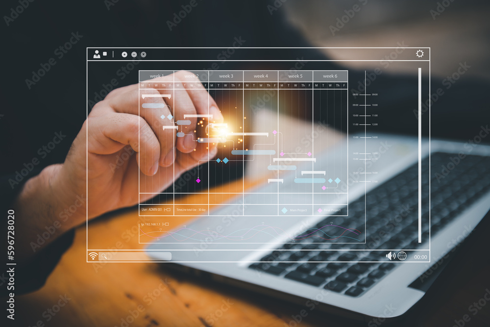 Analyst working with computer in Business Analytics and Data Management ...